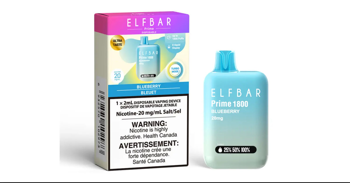 ELF Bar Prime 1800 Disposable Vape |Blueberry-1800 Puffs